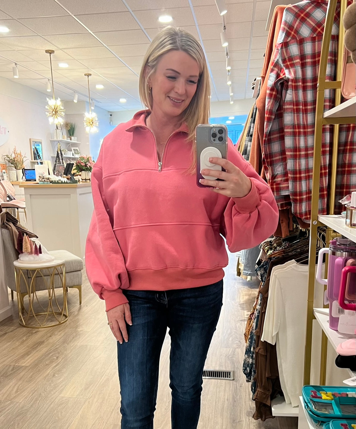 Ava Half Oversized Sweatshirt | Wildflower on Main